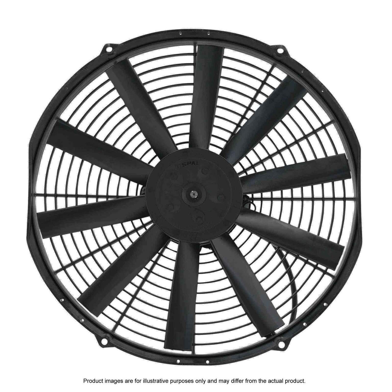 SPAL Universal Fan 14" Fan Straight Blade Push 12V (1263CFM) (62mm Dee ...