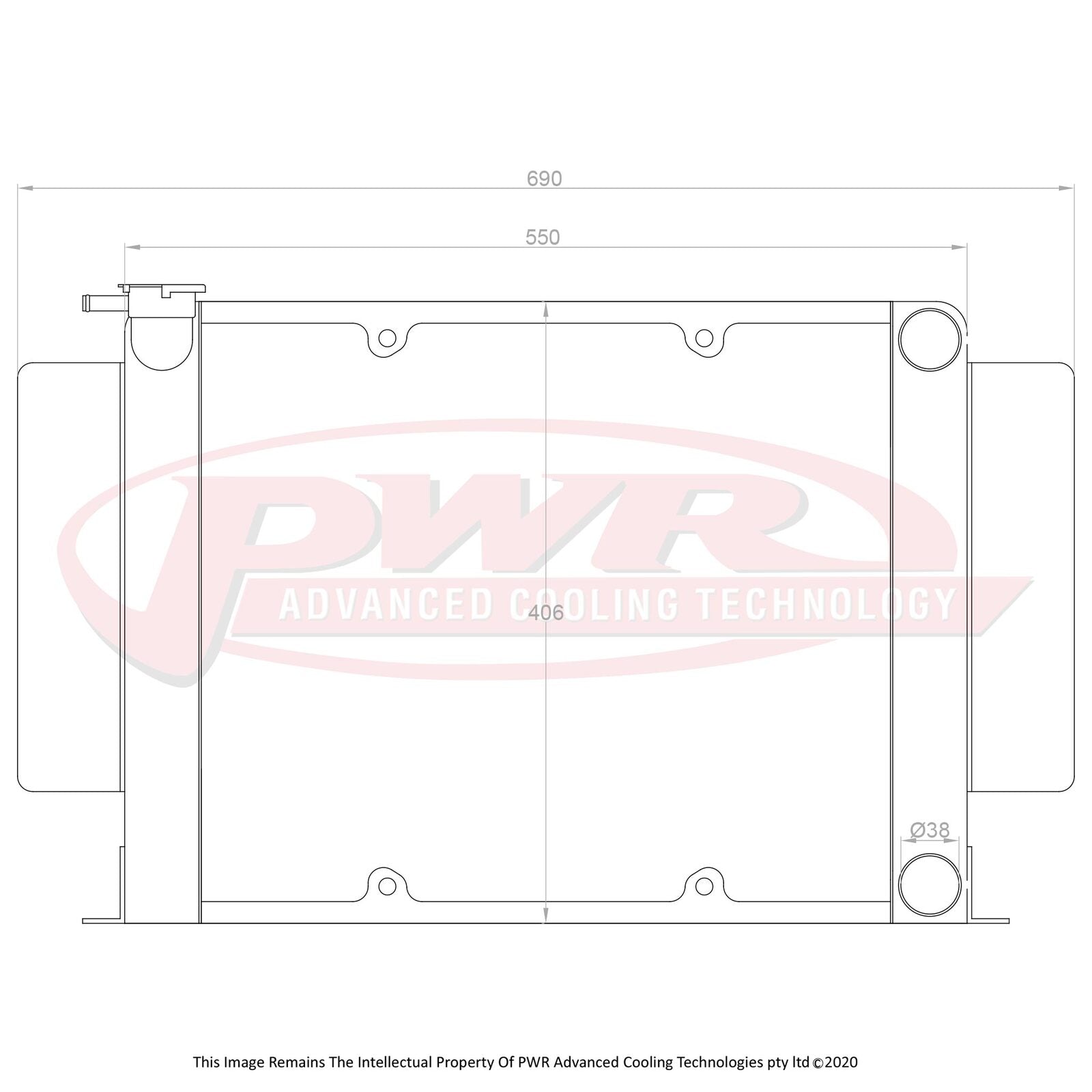 Mazda RX2 - RX7 Series 1-3 12A & 13B (1970-1985) 55mm Radiator with mo ...